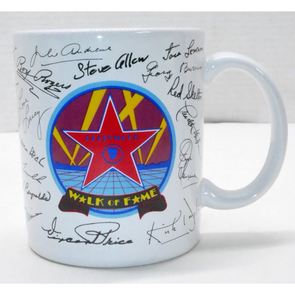 Papel | Dining | Vintage Mug Hollywood Walk Of Fame With Signatures Of ...